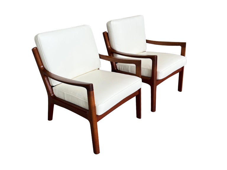 Pair of Danish Modern "Senator" Lounge Chairs by Ole Wanscher For Sale ...
