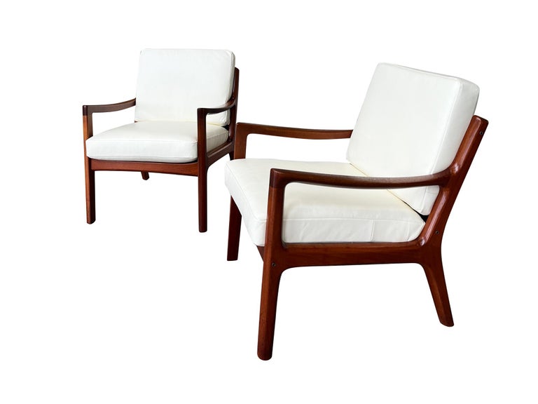 Pair of Danish Modern "Senator" Lounge Chairs by Ole Wanscher For Sale ...
