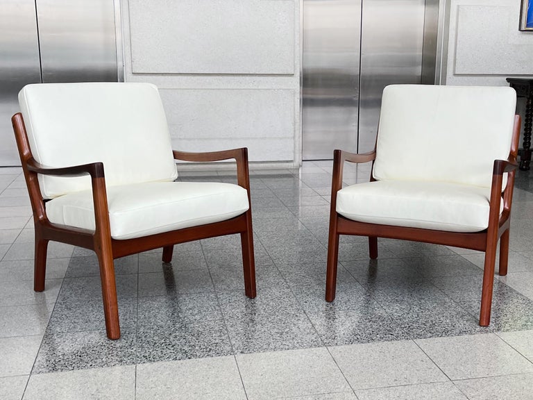 Pair of Danish Modern "Senator" Lounge Chairs by Ole Wanscher For Sale ...