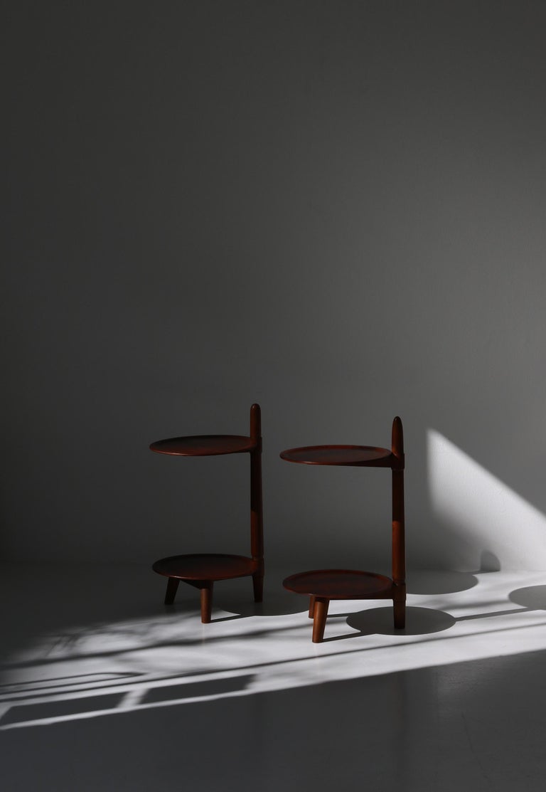 Pair of Danish Modern Tables by Edmund Jørgensen in Beech and Walnut ...