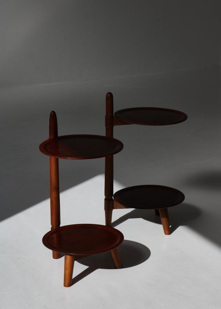 Pair of Danish Modern Tables by Edmund Jørgensen in Beech and Walnut ...