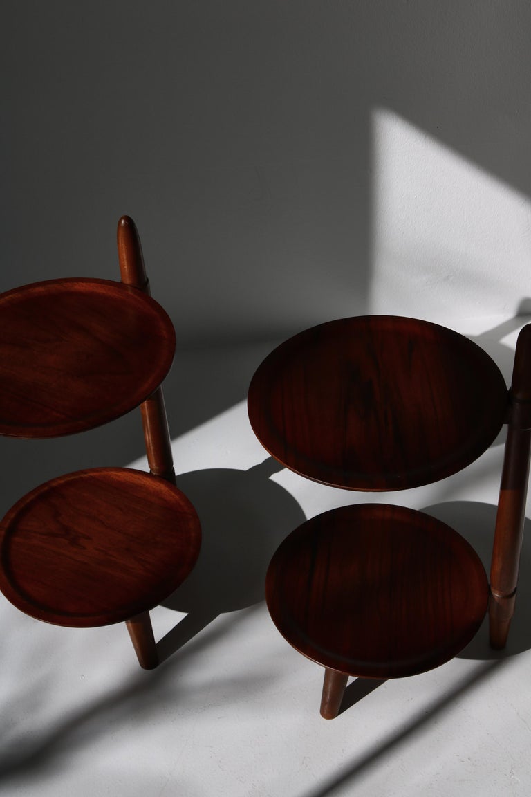 Pair of Danish Modern Tables by Edmund Jørgensen in Beech and Walnut ...