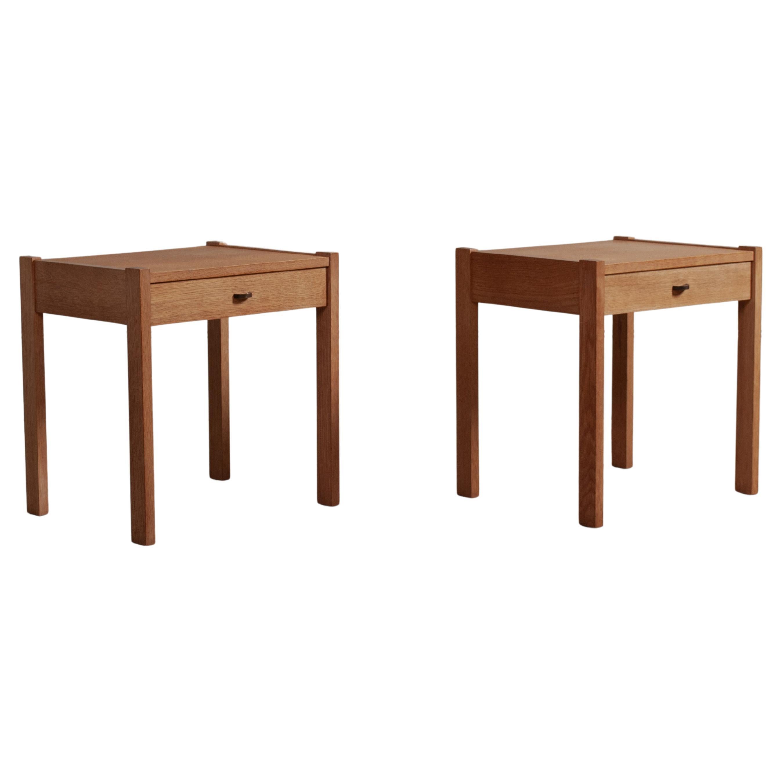 Pair of Danish Modernist Oak Night Stands For Sale at 1stDibs