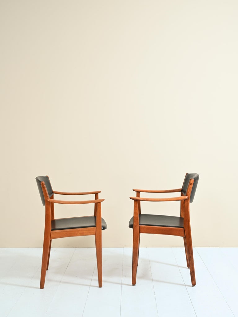 Pair of Danish Teak Chairs For Sale at 1stDibs