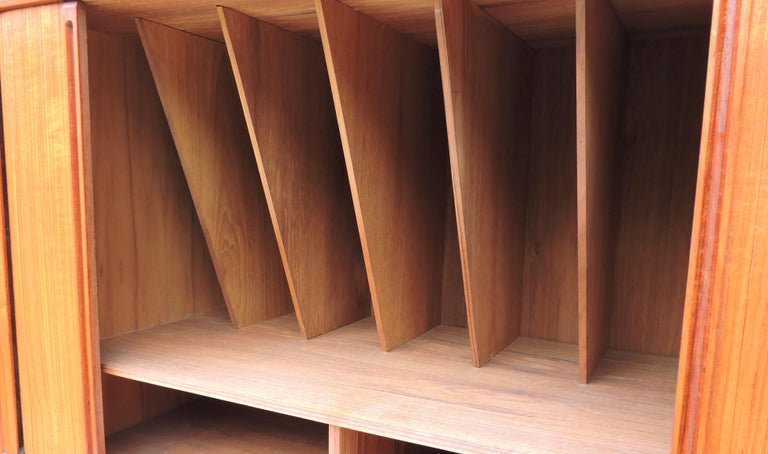 Pair of Danish Teak Record Player/Bar Cabinets by Kai Kristiansen for ...