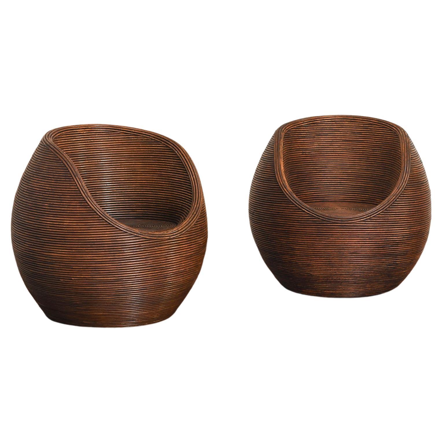 Suspended “Egg” Chair in Bamboo – Fratelli Castano, Italy 1950s For ...