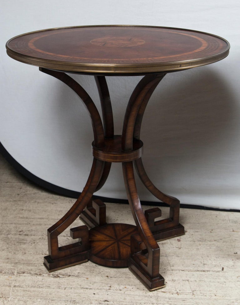 Pair of Dark Fruitwood Inlaid Side Table at 1stDibs