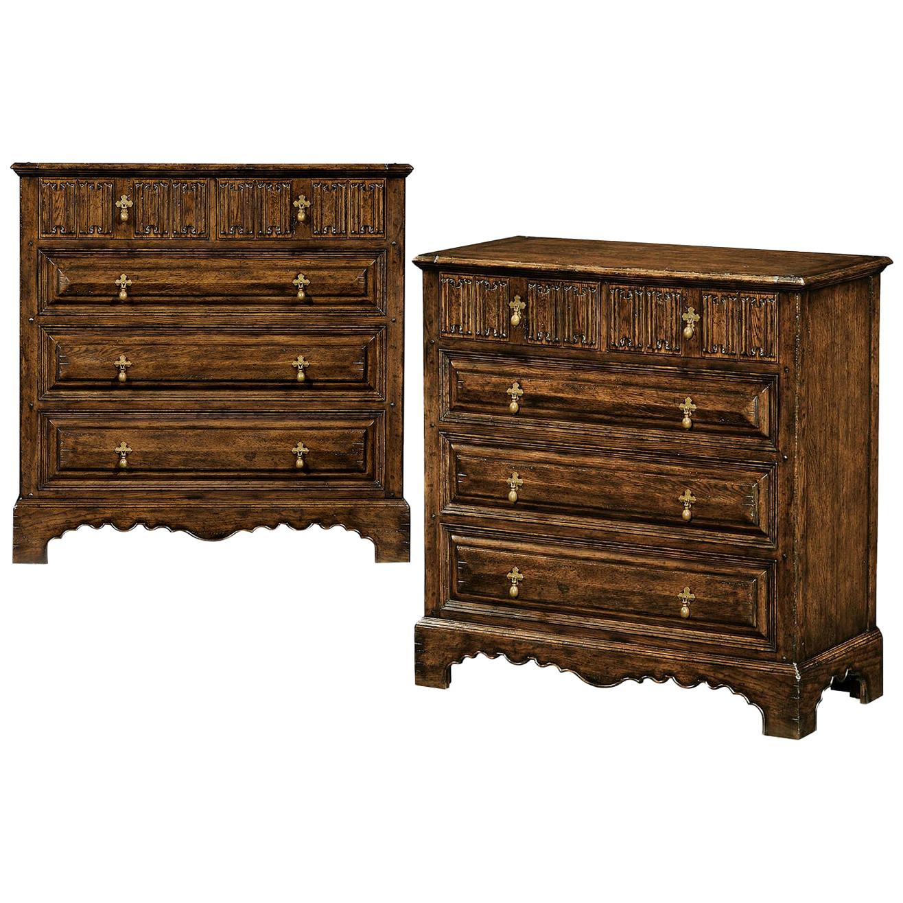Pair of Dark Oak Chests at 1stDibs