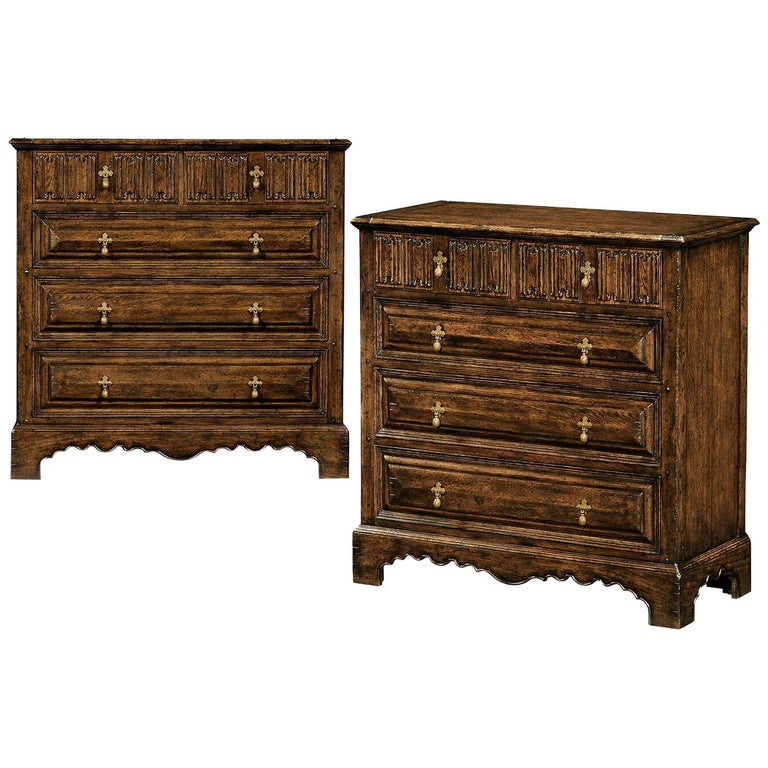 Pair of Dark Oak Chests at 1stDibs
