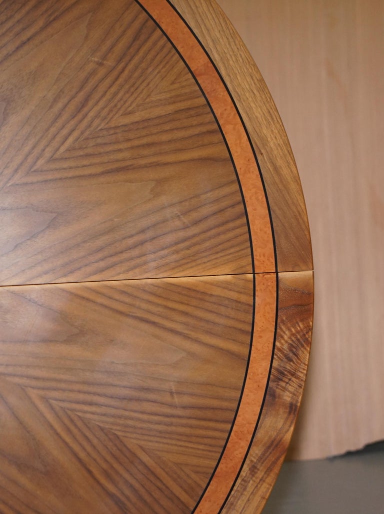 Pair of David Linley Fold Out Console Demi Lune Tea Tables Walnut at ...