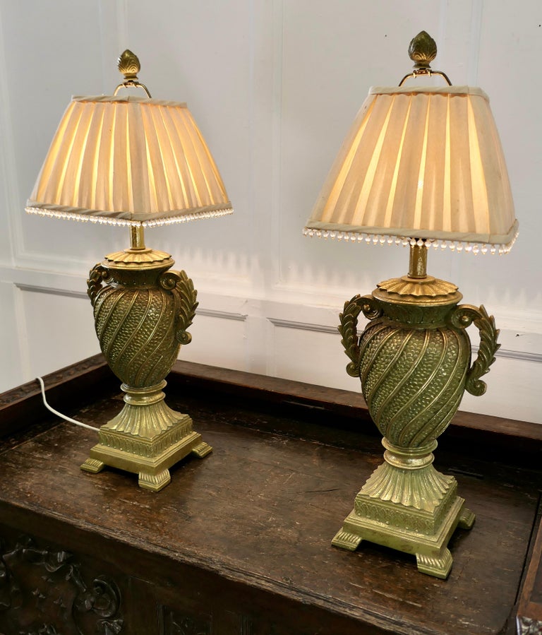Pair of Decorative French Art Deco Table Lamps For Sale at 1stDibs