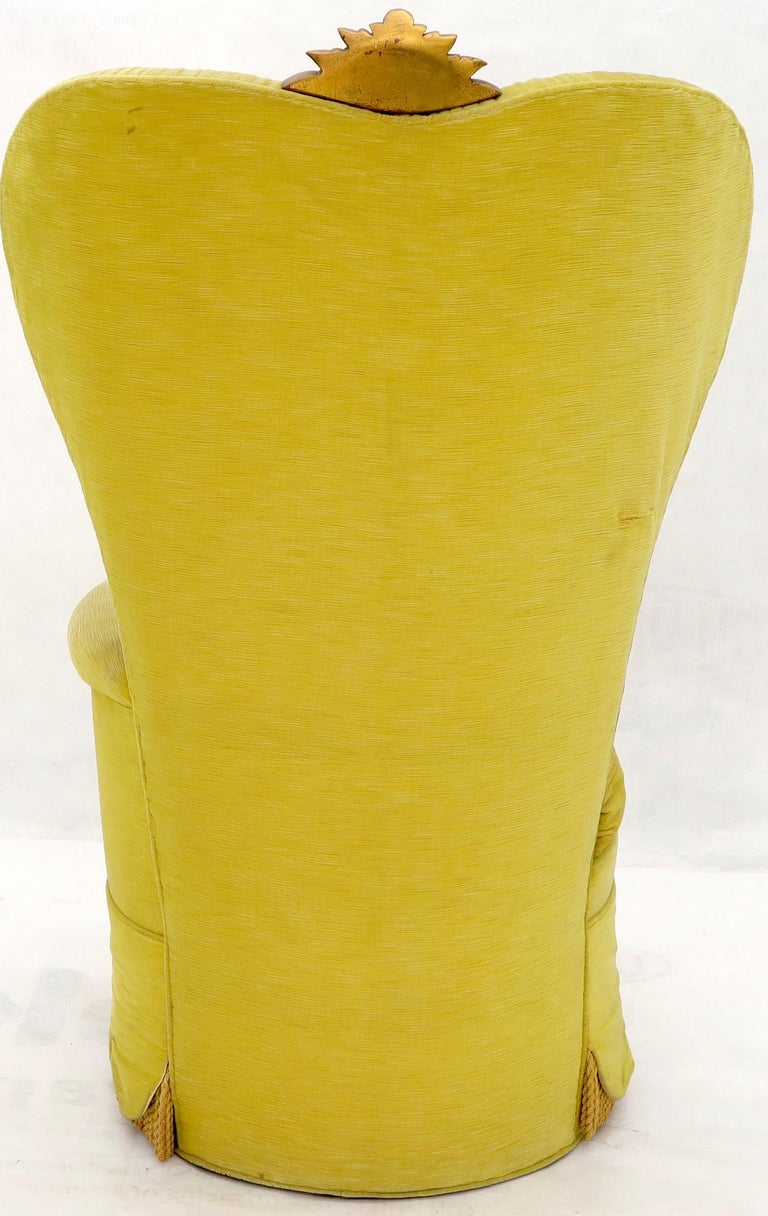 Pair of Decorative high Tall Tufted Back Barrel Shape Upholstered ...