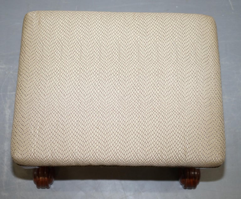 Pair of Decorative Regency Style Ornate Large Footstools with Curvey ...