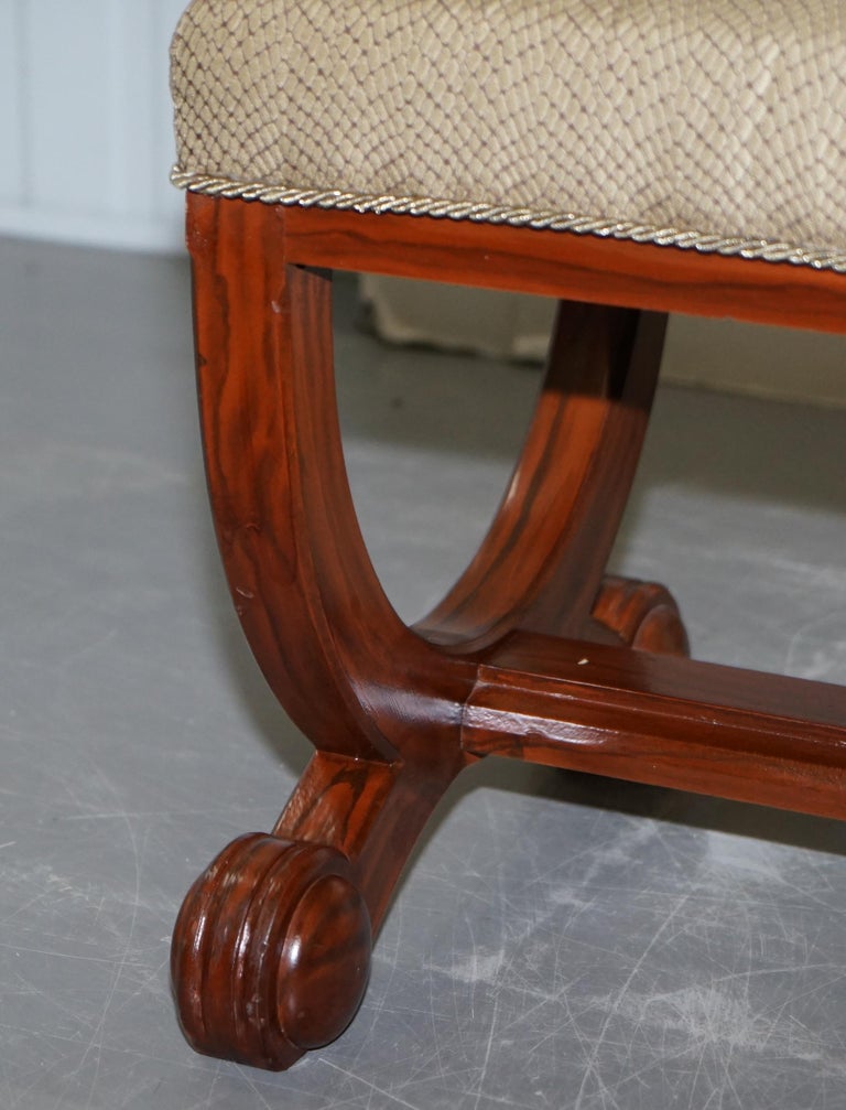 Pair of Decorative Regency Style Ornate Large Footstools with Curvey ...