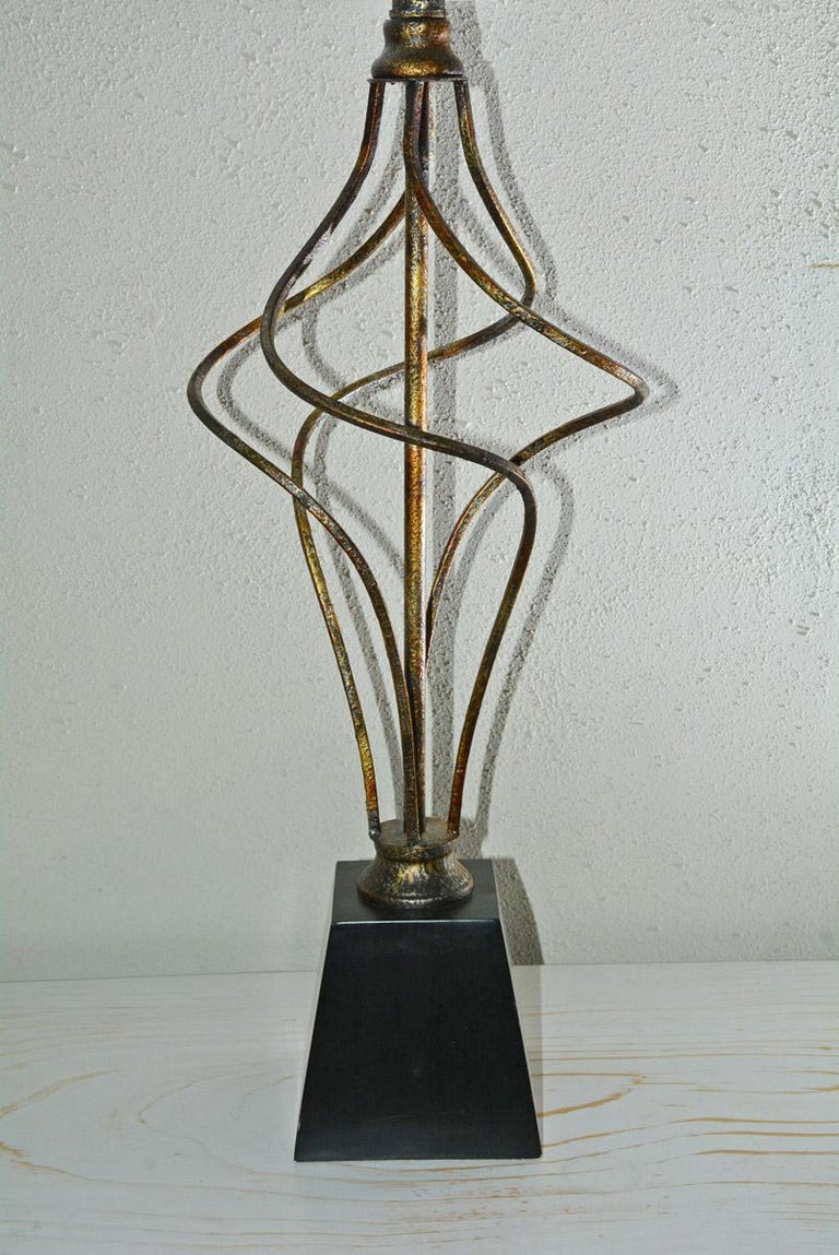 Pair of Decorative Spiral Scrolled Metal Base Lamp at 1stDibs | spiral ...