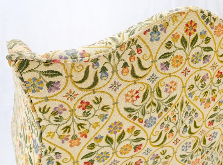 Pair of Deep Profile Antique Wing Arm Chairs Mahogany Legs Federal ...