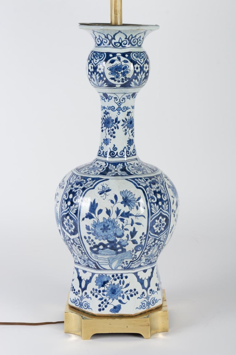 Pair of Delph Faience Lamps, 19th Century at 1stDibs