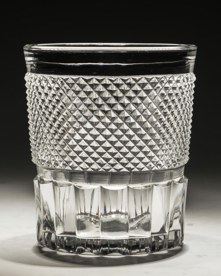 Pair of Diamond and Pillar Cut Tumblers For Sale at 1stDibs