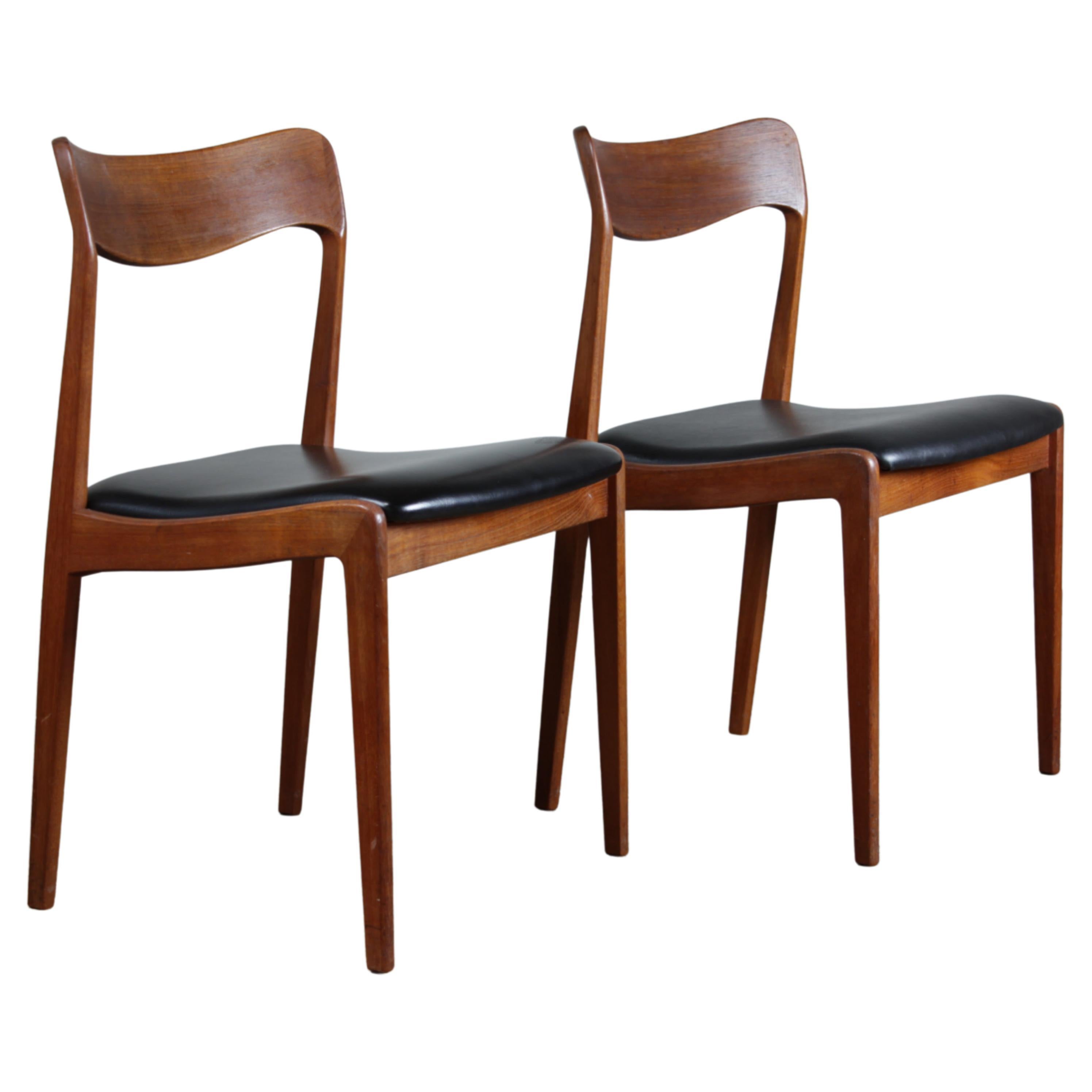 Set of 6 Danish Dining Chairs by Henning Kjaernulf for Korup ...