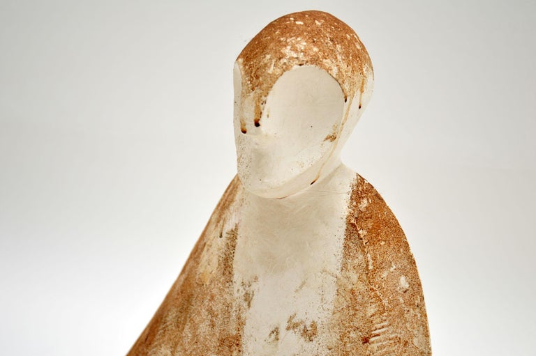 Pair of Distressed Clay Sculptures Vintage, 1960s For Sale at 1stDibs