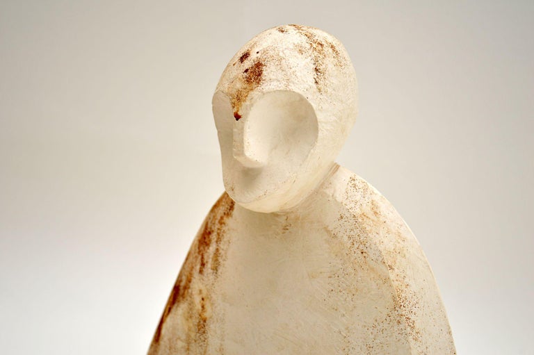 Pair of Distressed Clay Sculptures Vintage, 1960s For Sale at 1stDibs