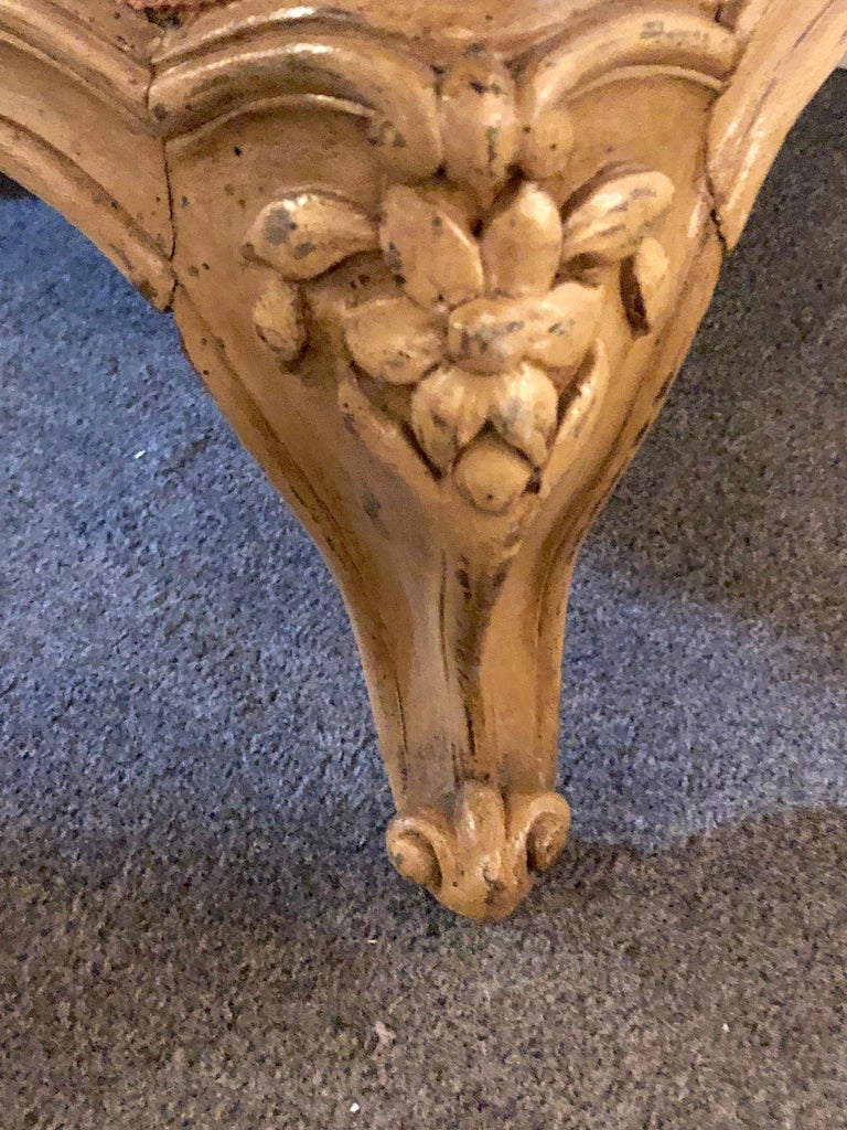 Pair of Distressed Palatial Louis XV Style Wingback or Bergere Chairs ...