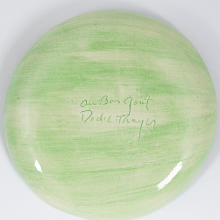 Pair of Dodie Thayer Pea Pod Plates at 1stDibs