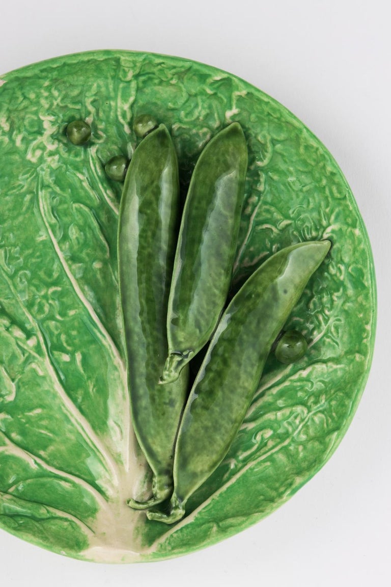 Pair of Dodie Thayer Pea Pod Plates at 1stDibs