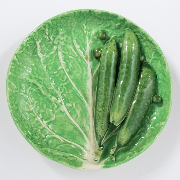 Pair of Dodie Thayer Pea Pod Plates at 1stDibs