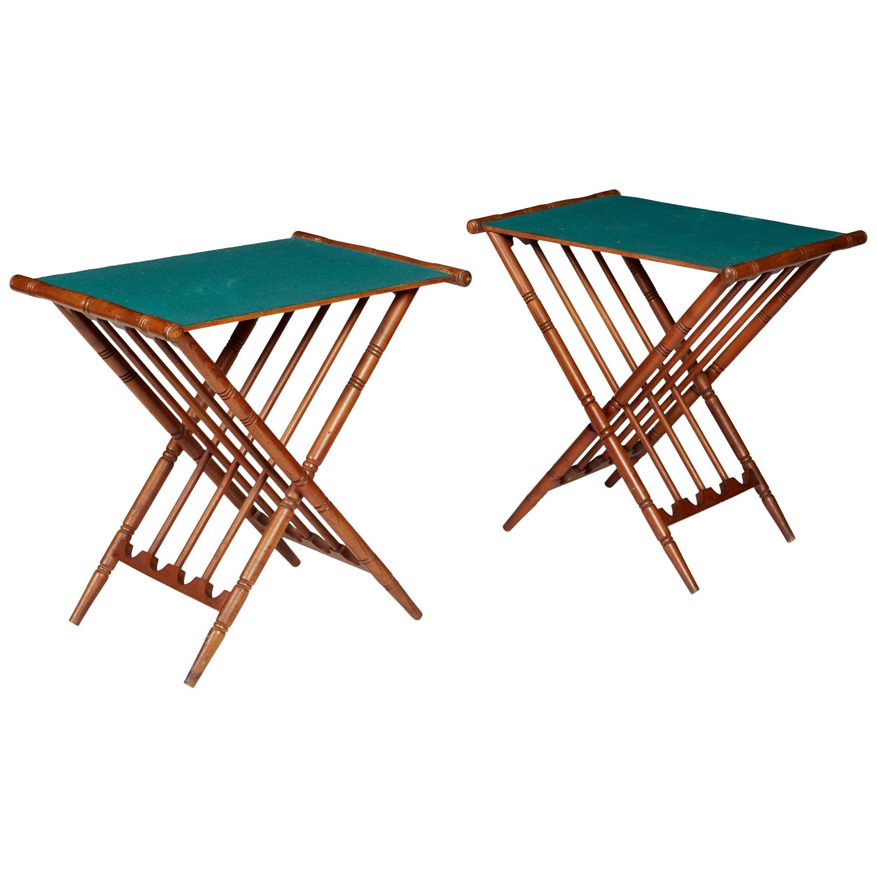 Six Swedish Folding Drinks Tables at 1stDibs
