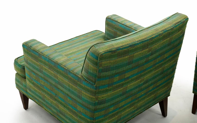 Pair of Dunbar Lounge Chairs Priced for Reupholstery, Signed at 1stDibs