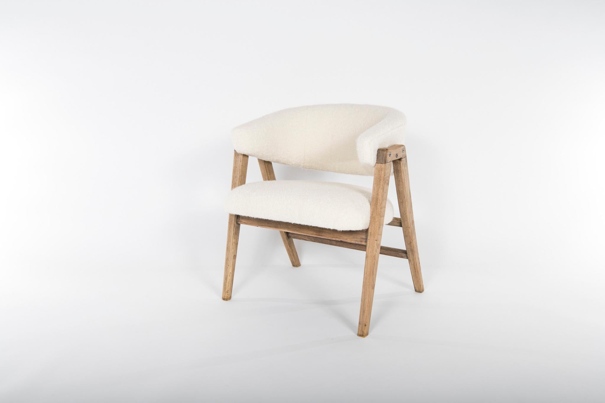 Pair of Dunbar Style Bleached Oak Barrel Chairs at 1stDibs