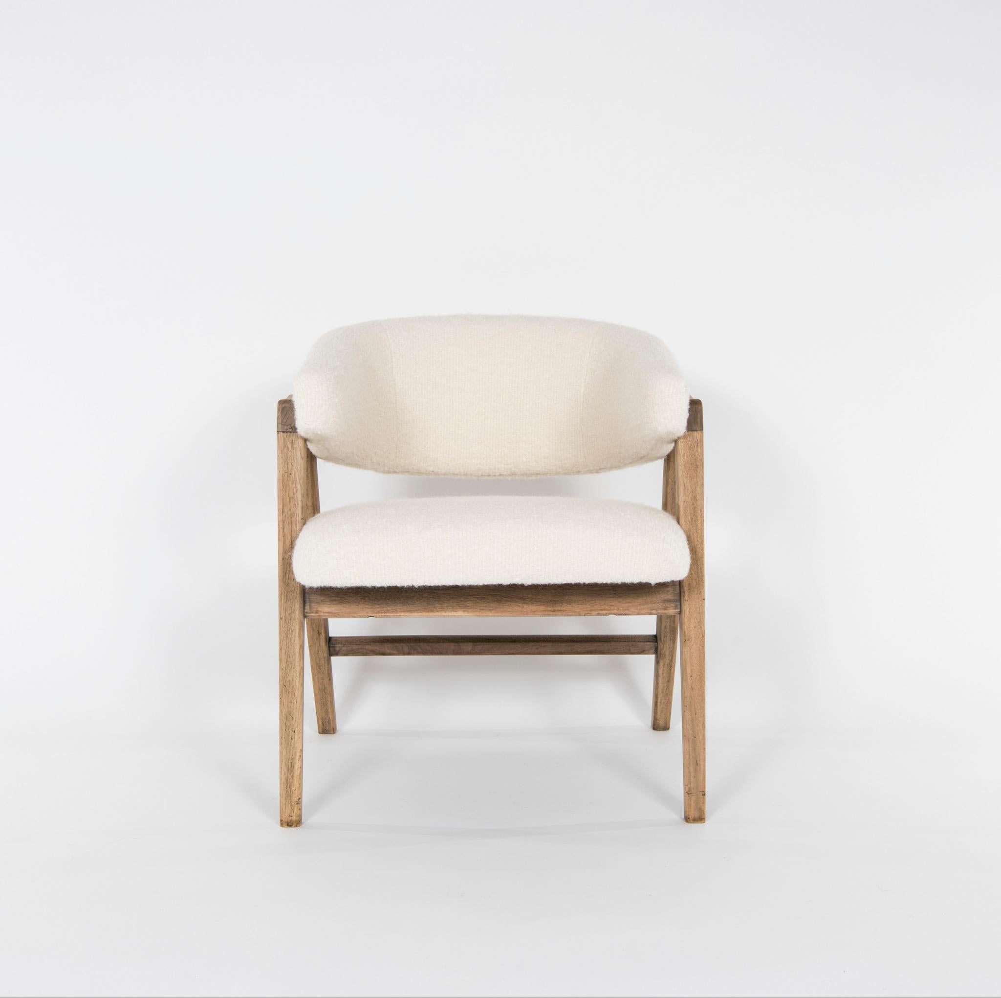 Pair of Dunbar Style Bleached Oak Barrel Chairs at 1stDibs