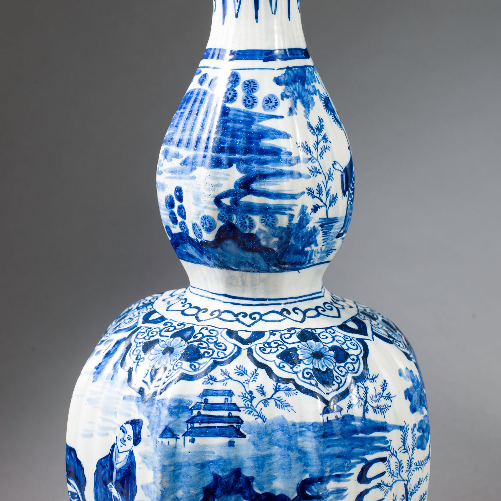 Pair of Dutch Delft Knobble Vases as Table Lamps For Sale at 1stDibs