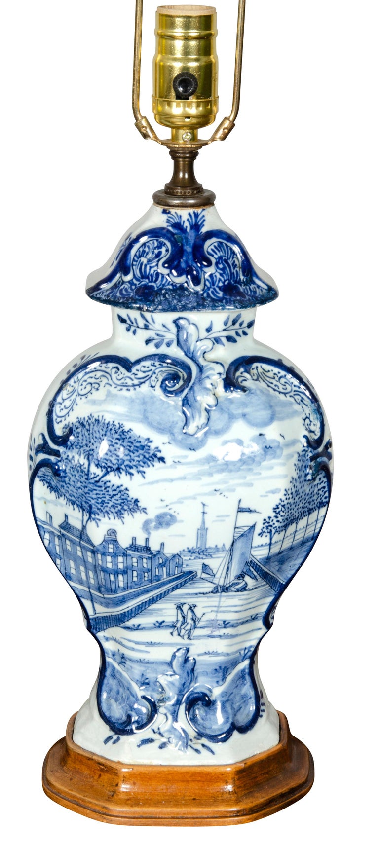 Pair of Dutch Delft Table Lamps at 1stDibs