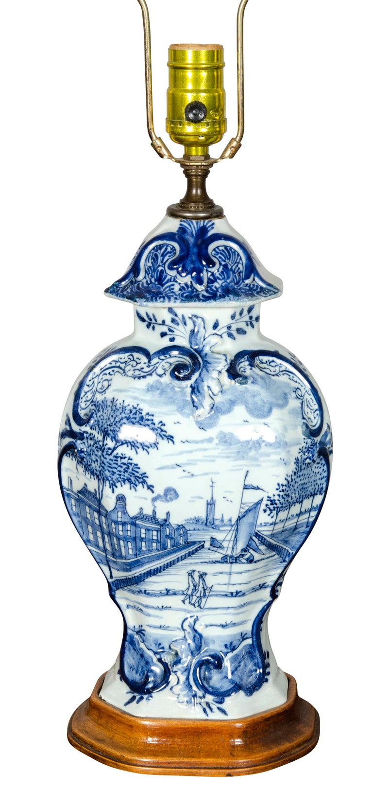 Pair of Dutch Delft Table Lamps at 1stDibs