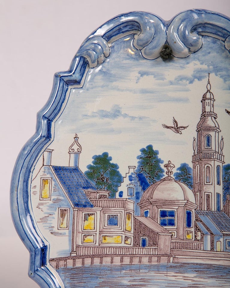 Pair of Dutch Delft Wall Plaques at 1stDibs