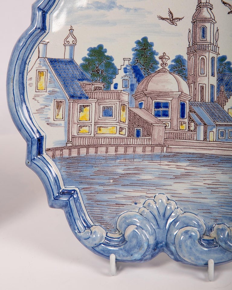 Pair of Dutch Delft Wall Plaques at 1stDibs
