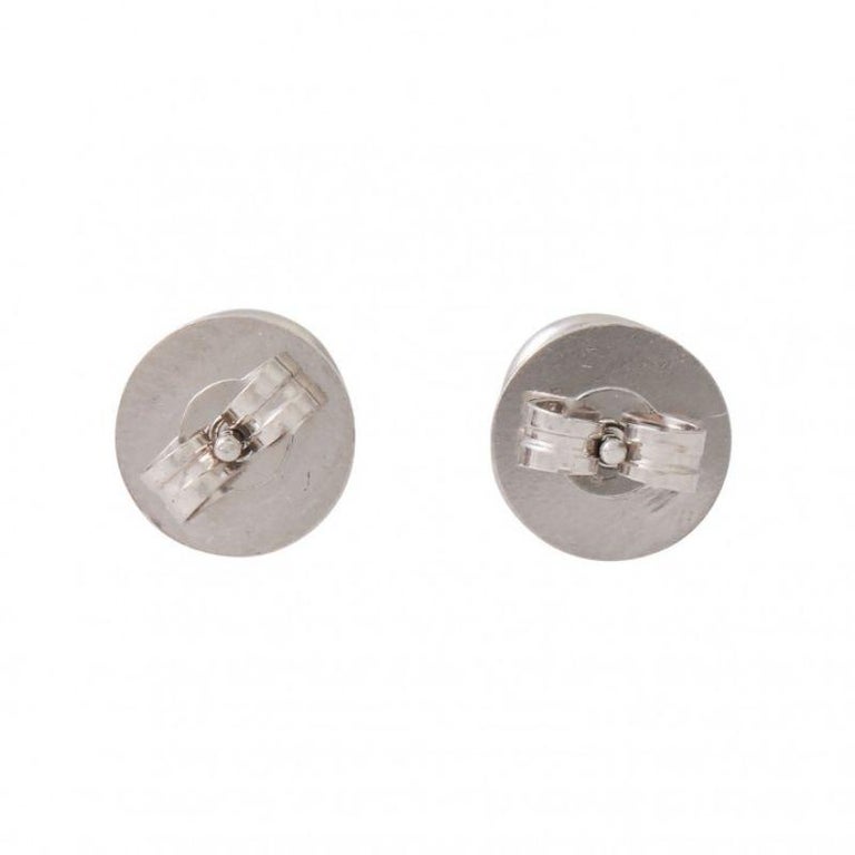 Pair of Ear Studs with 2 Brilliant-Cut Diamonds For Sale at 1stDibs