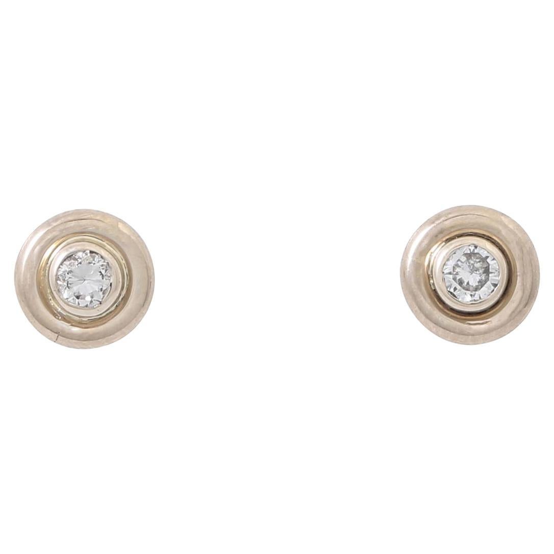 Pair of Diamond Ear Studs For Sale at 1stDibs