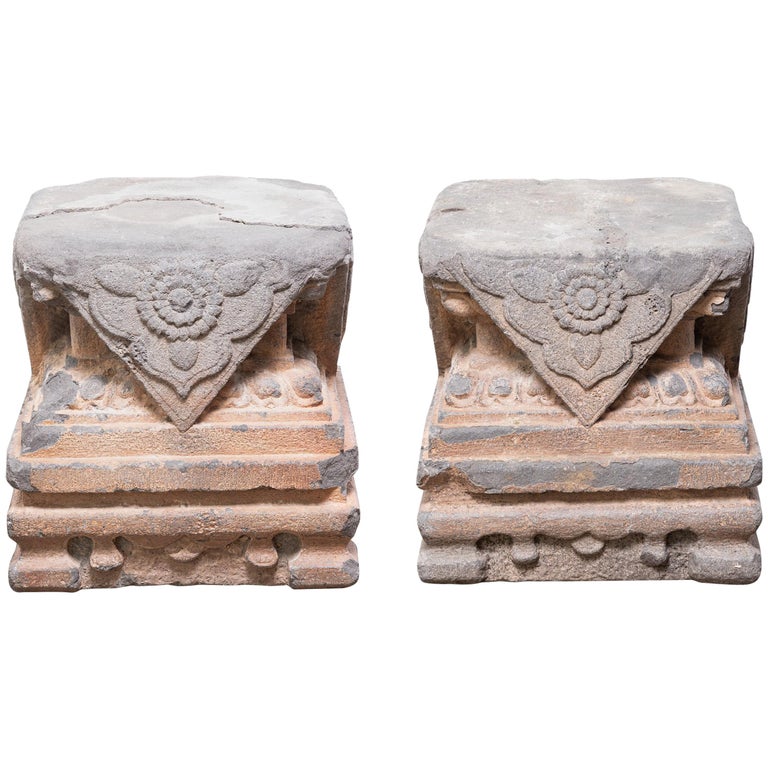 Pair of Early 17th Century Chinese Ming Column Bases at 1stDibs