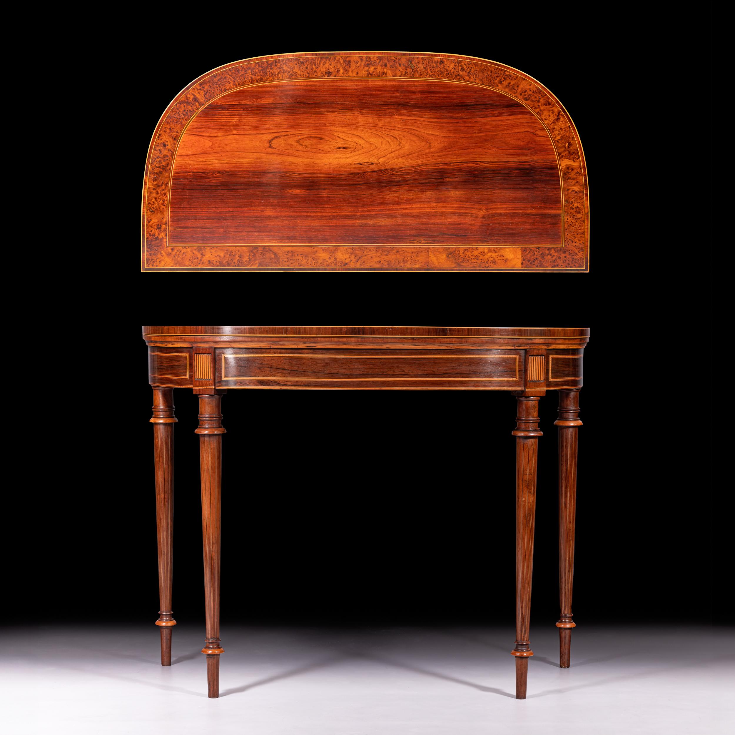 Pair Of Early 19th Century English Regency Period Games/Card Tables For ...