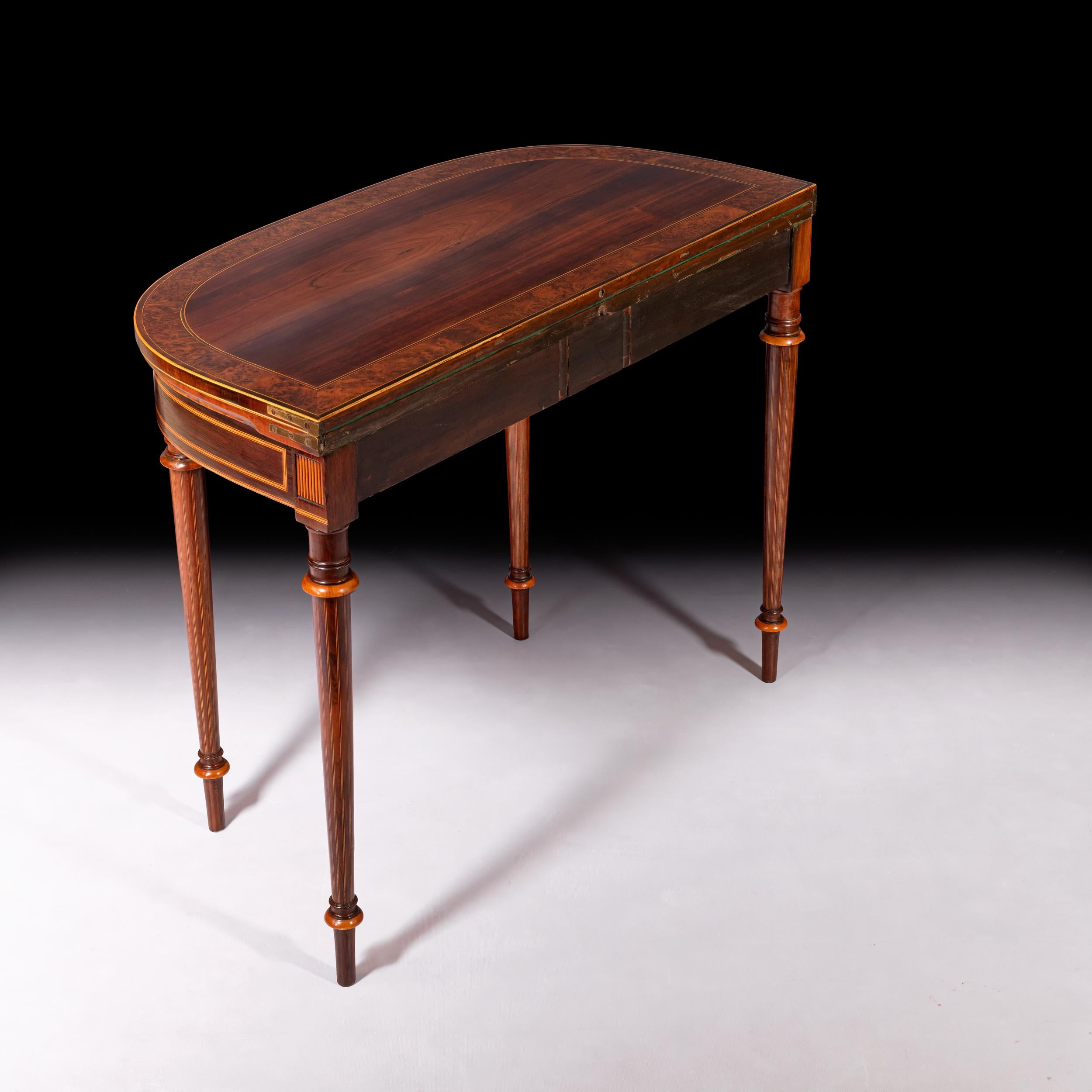 Pair Of Early 19th Century English Regency Period Games/Card Tables For ...