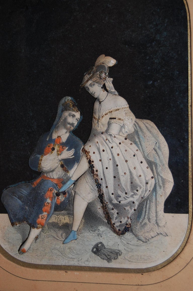 Pair of Early 19th Century French Cut-Out Passe-Partouts on Older ...