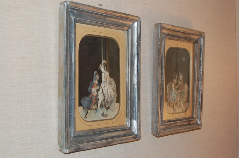 Pair of Early 19th Century French Cut-Out Passe-Partouts on Older ...
