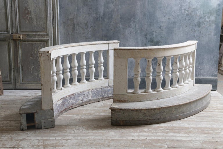 Pair of Early 19th Century Painted Italian Balustrades at 1stDibs