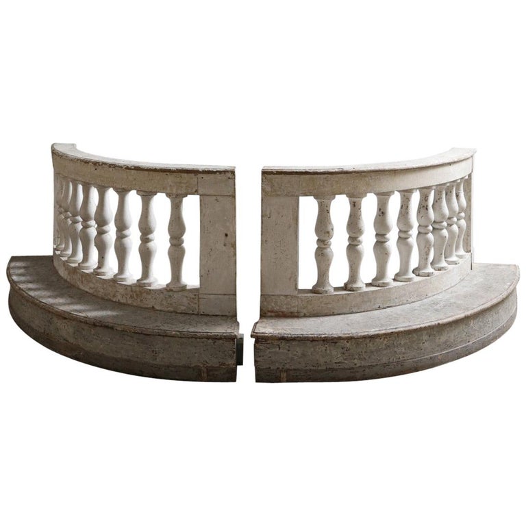 Pair of Early 19th Century Painted Italian Balustrades at 1stDibs