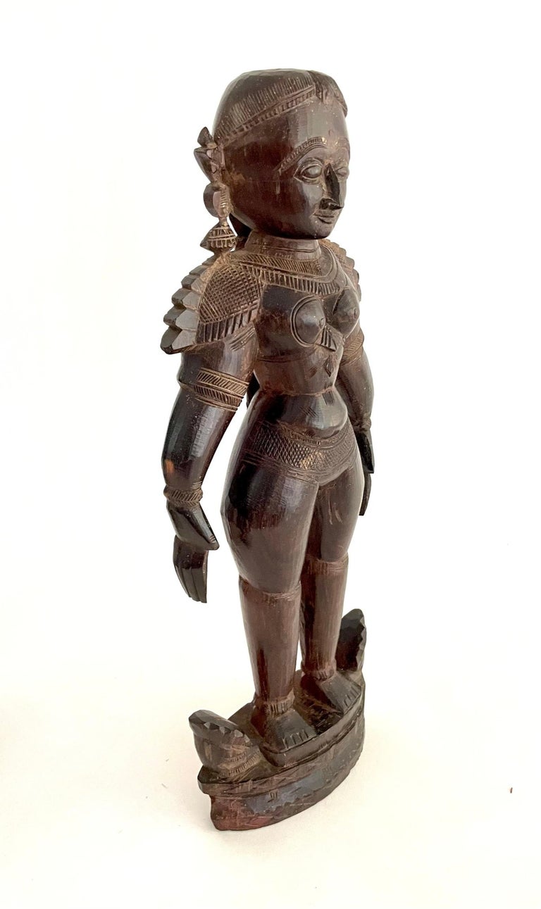 Pair of Early 20th Century Carved Marapcchi Bommais Dolls from Southern ...