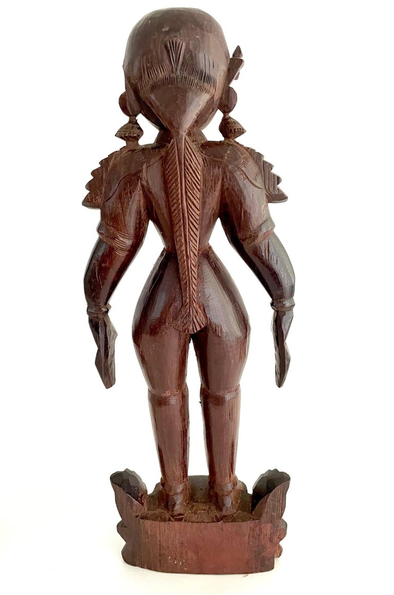 Pair of Early 20th Century Carved Marapcchi Bommais Dolls from Southern ...