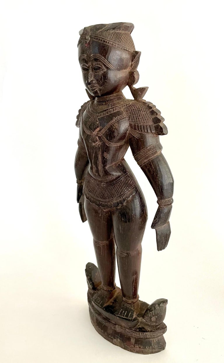 Pair of Early 20th Century Carved Marapcchi Bommais Dolls from Southern ...